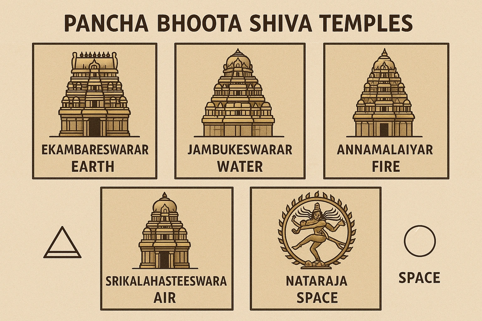 Explore the Five Pancha Bhoota Shiva Temples of India